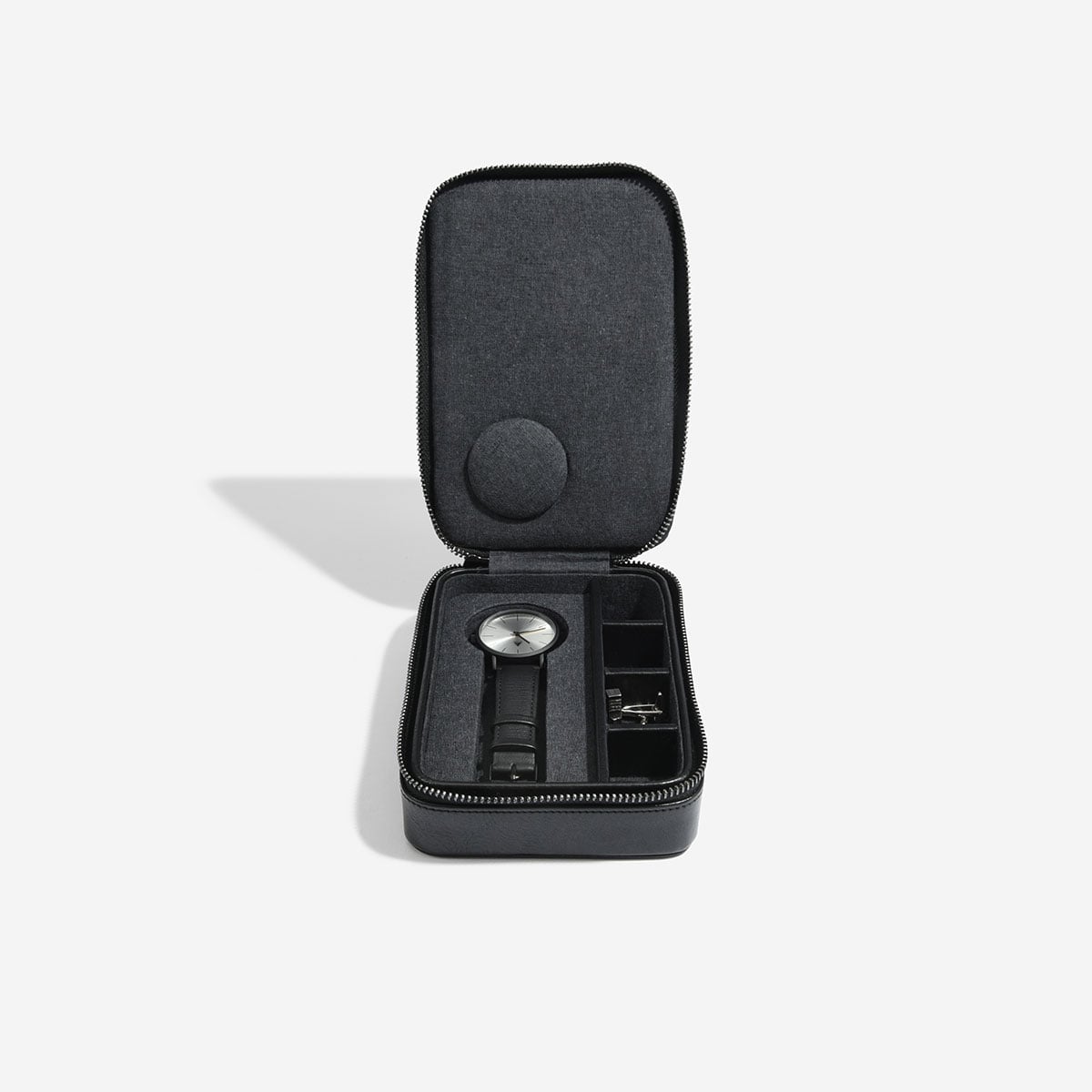 Black Travel Watch & Cufflink Box - Stackers