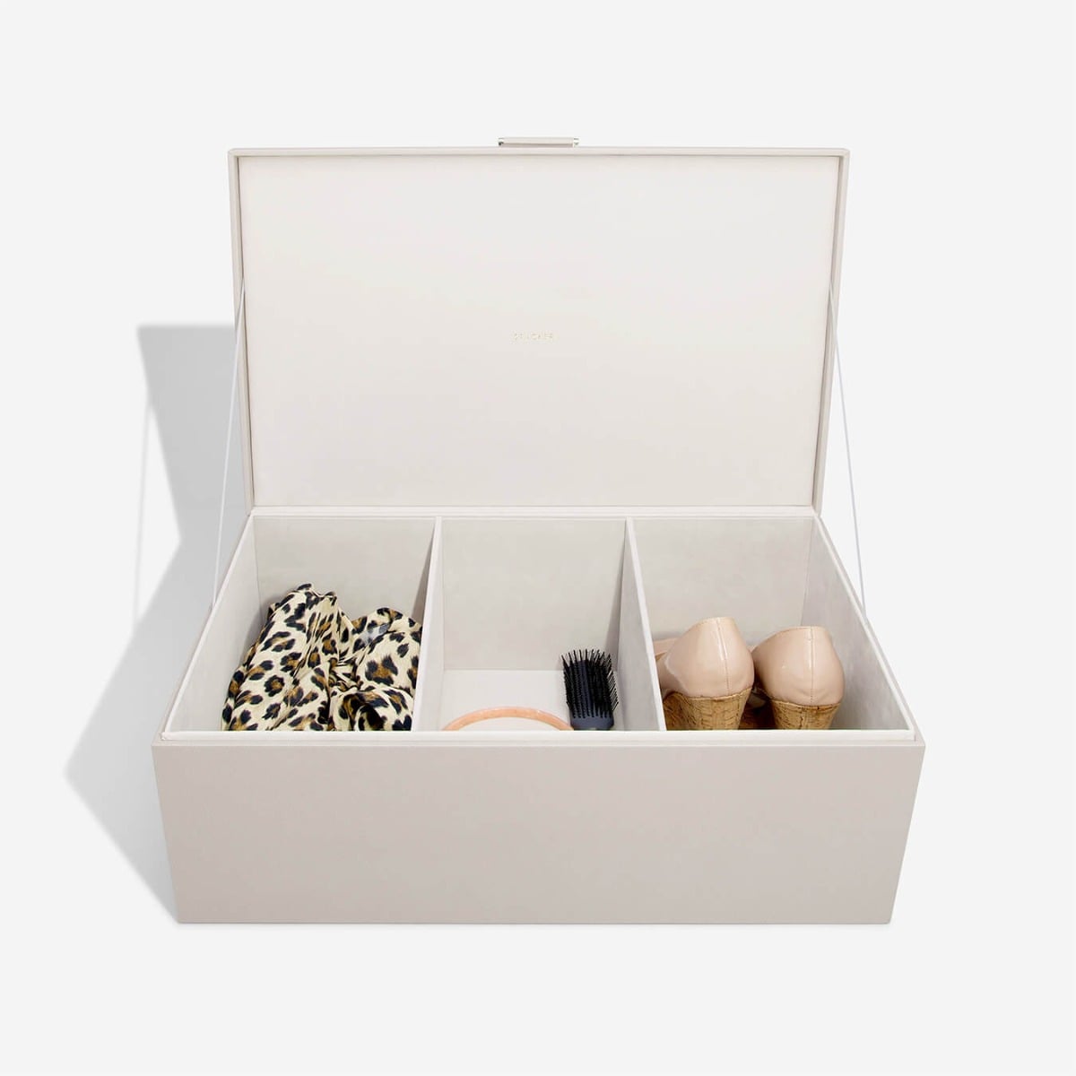Taupe & Gold Large Storage Box - Stackers
